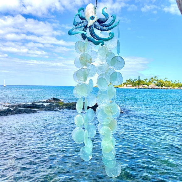 Moana Organic | Other | Octopus Capiz Wind Chime Ocean Nautical Decor ...